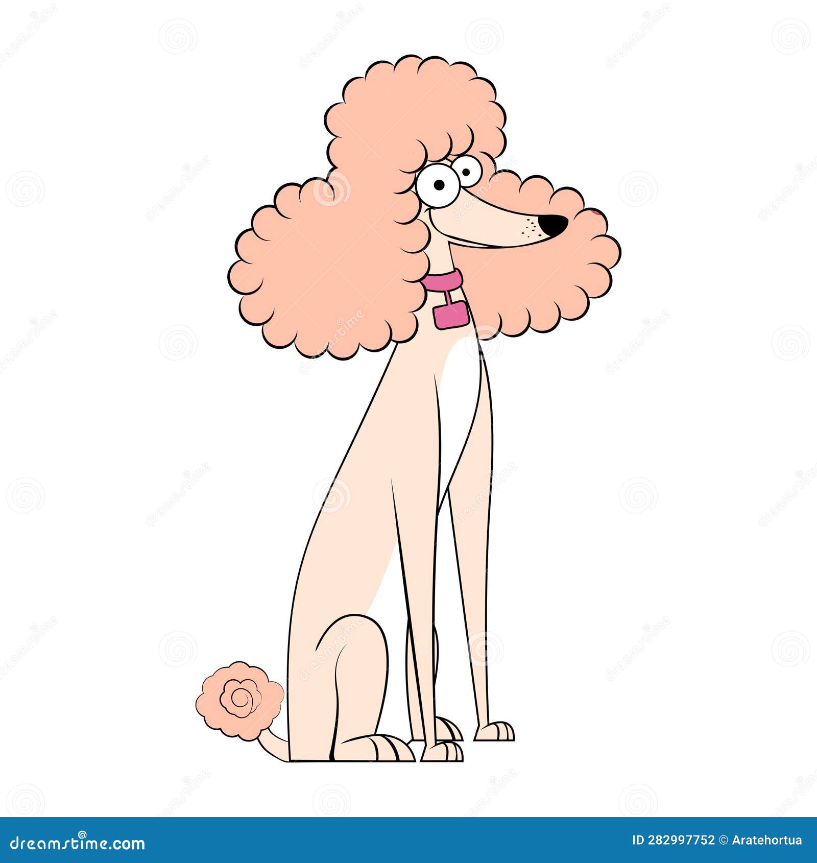 Vector Cartoon Poodle Dog Character Isolated Illustration Stock Vector ...
