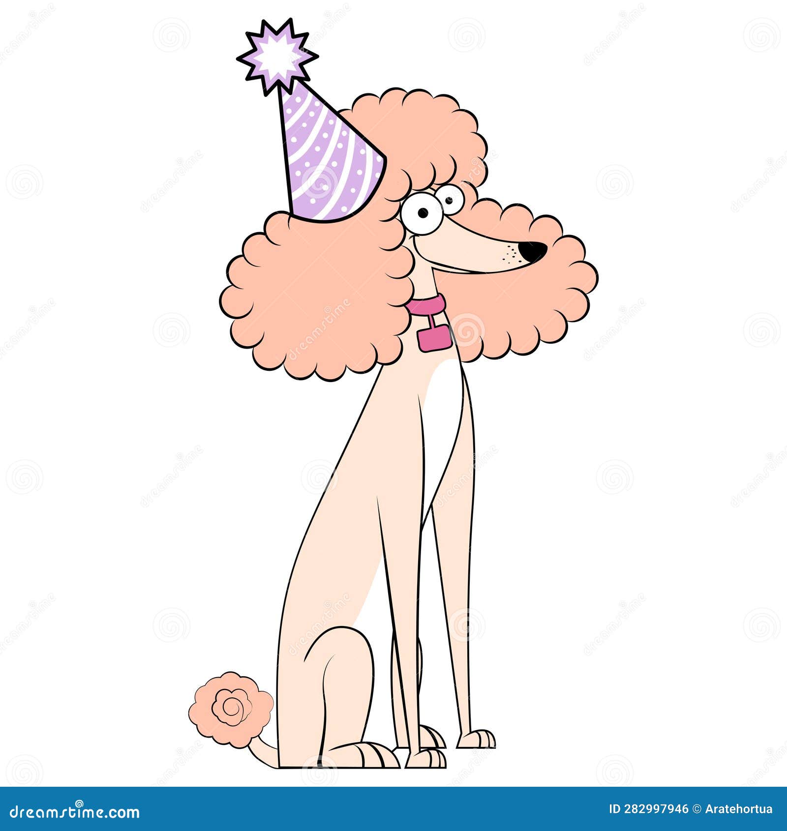 Vector Cartoon Poodle Dog Character Isolated Illustration Stock Vector ...