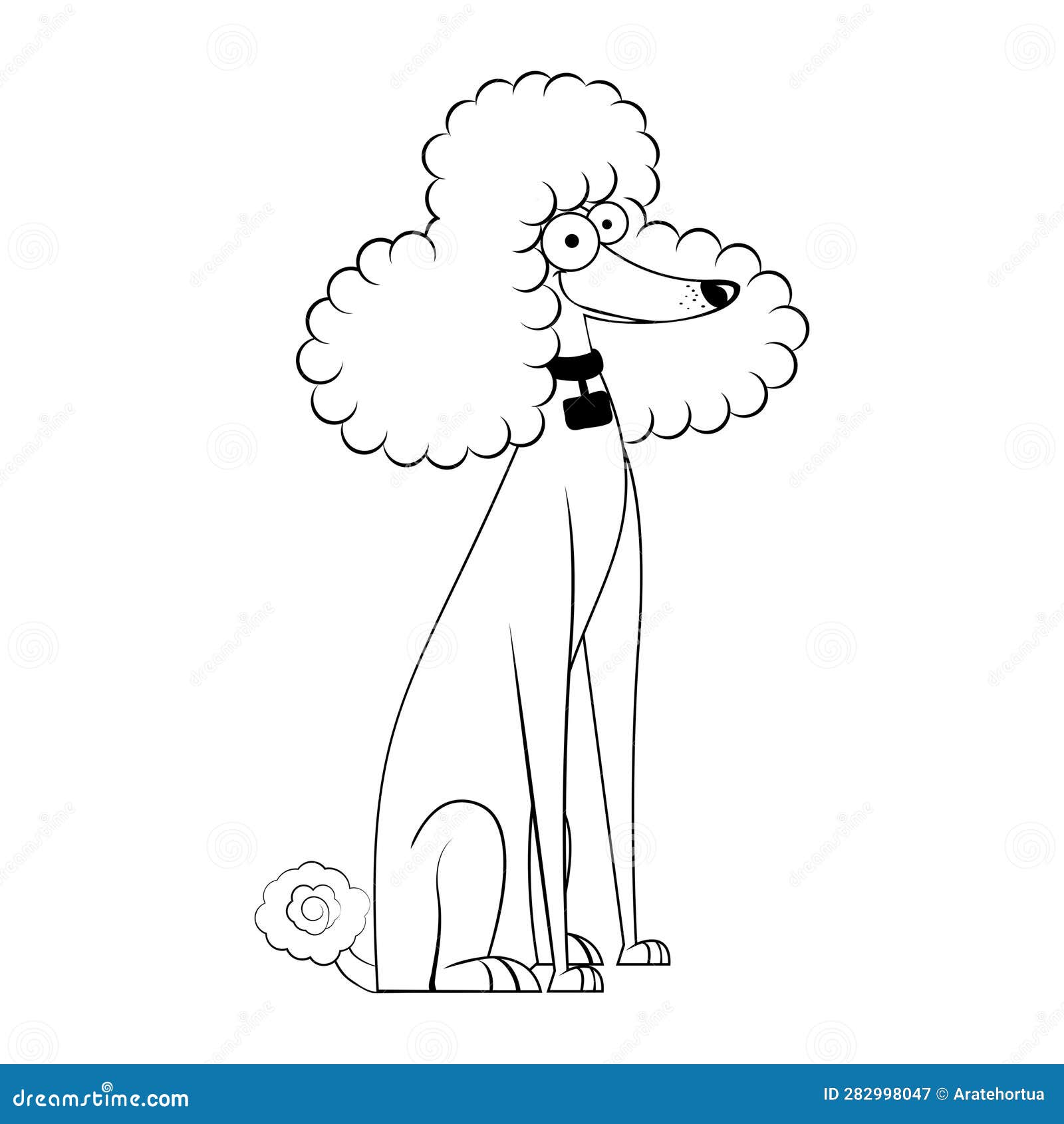 Vector Cartoon Poodle Dog Character Isolated Illustration Stock Vector ...