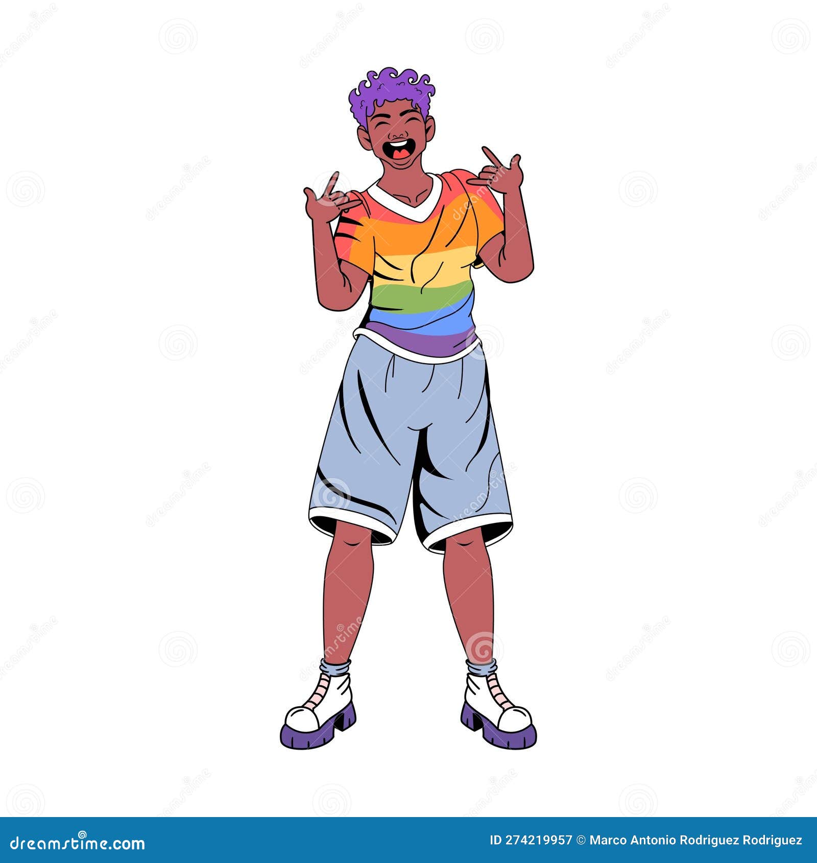 Vector Cartoon Pride Character Isolated Illustration Stock Vector ...