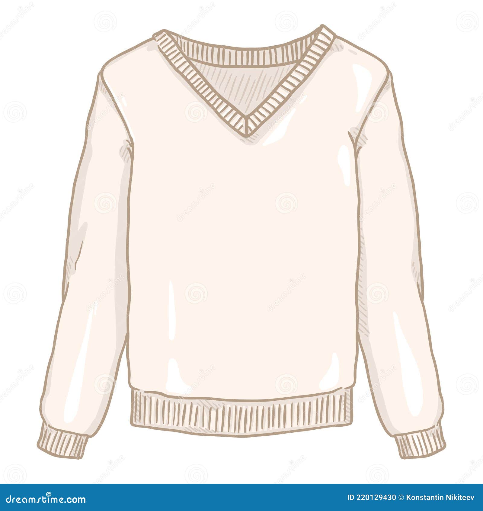 Vector Cartoon Pullover on White Background Stock Vector - Illustration ...