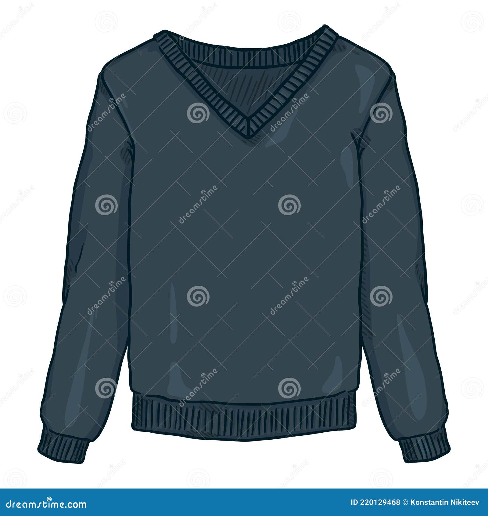Vector Cartoon Pullover on White Background Stock Vector - Illustration ...