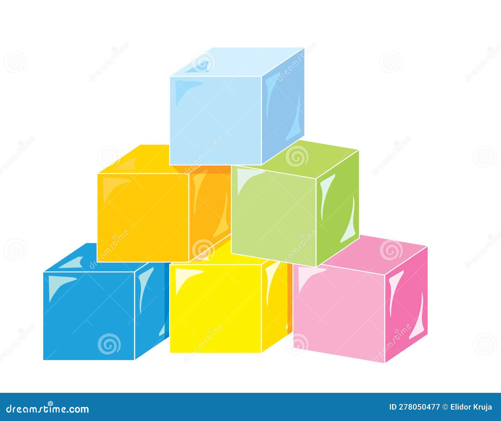 Cartoon Pyramid of Colored Cubes. Toy Cubes for Children Stock Vector ... Cartoon Pyramid of Colored Cubes. Toy Cubes for Children Stock Vector ...