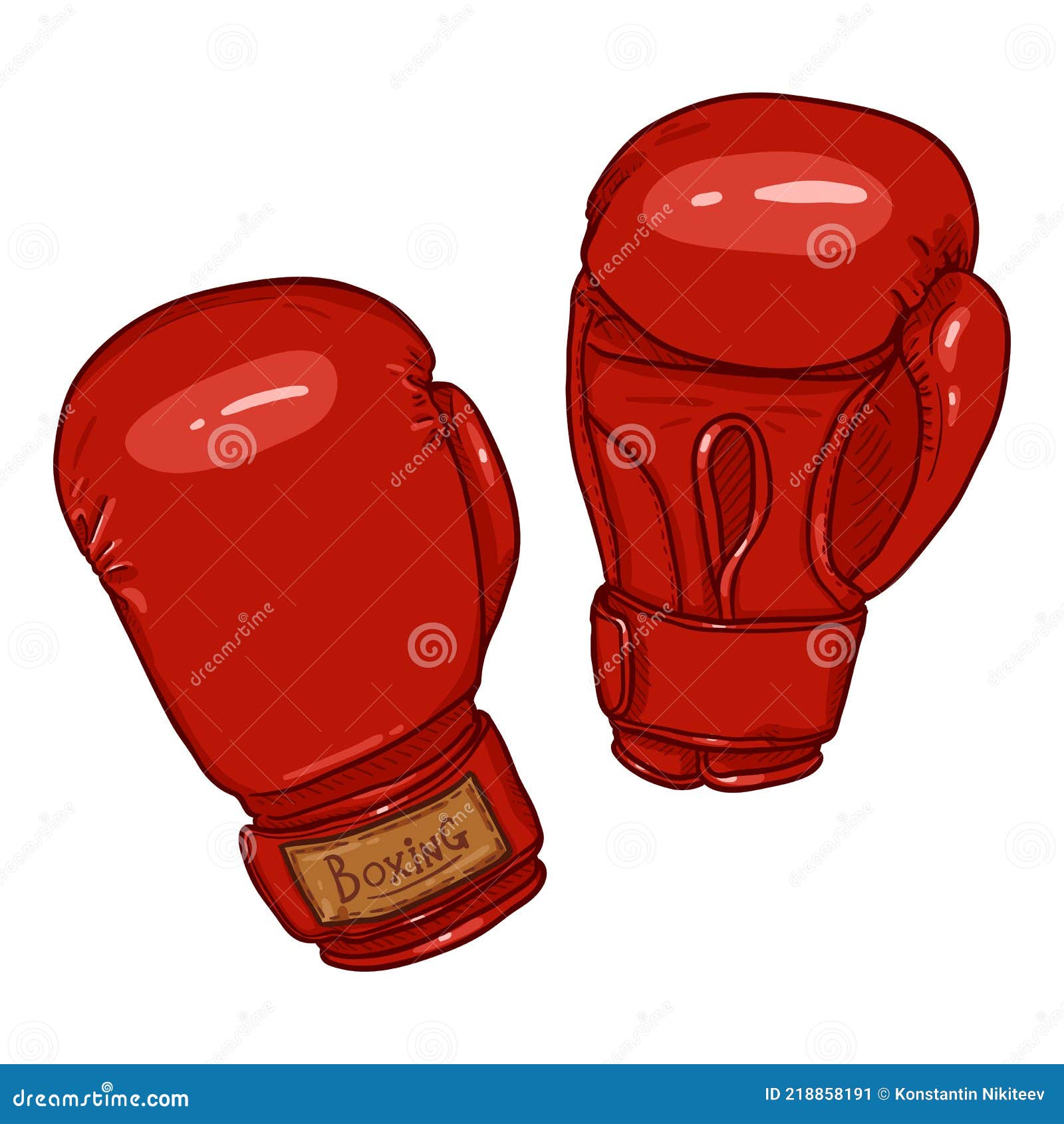 Vector Cartoon Red Boxing Gloves Stock Vector - Illustration of fist ...