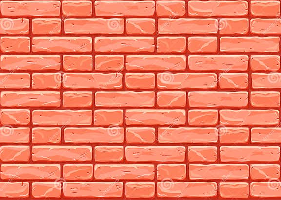Vector Cartoon Red Bricks Pattern for Tiling Fill Stock Vector ...