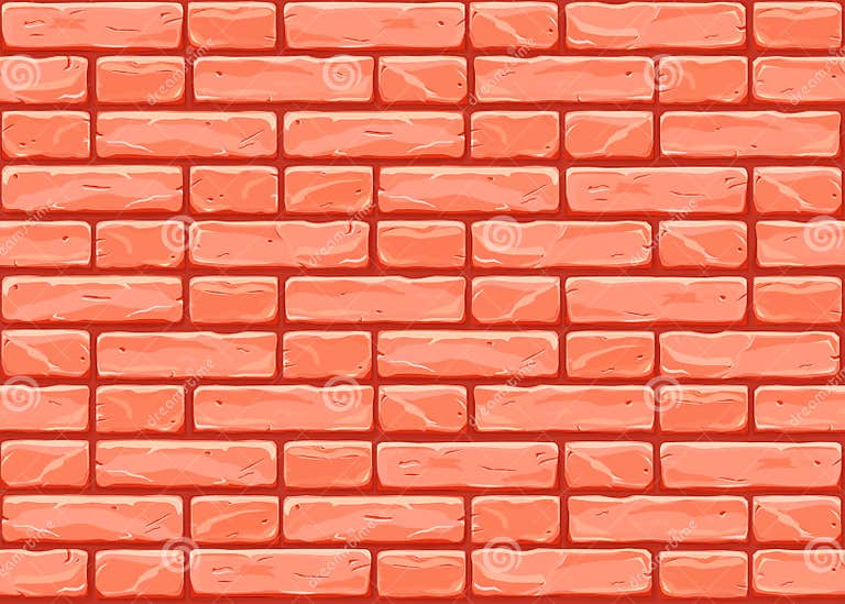 Vector Cartoon Red Bricks Pattern for Tiling Fill Stock Vector ...