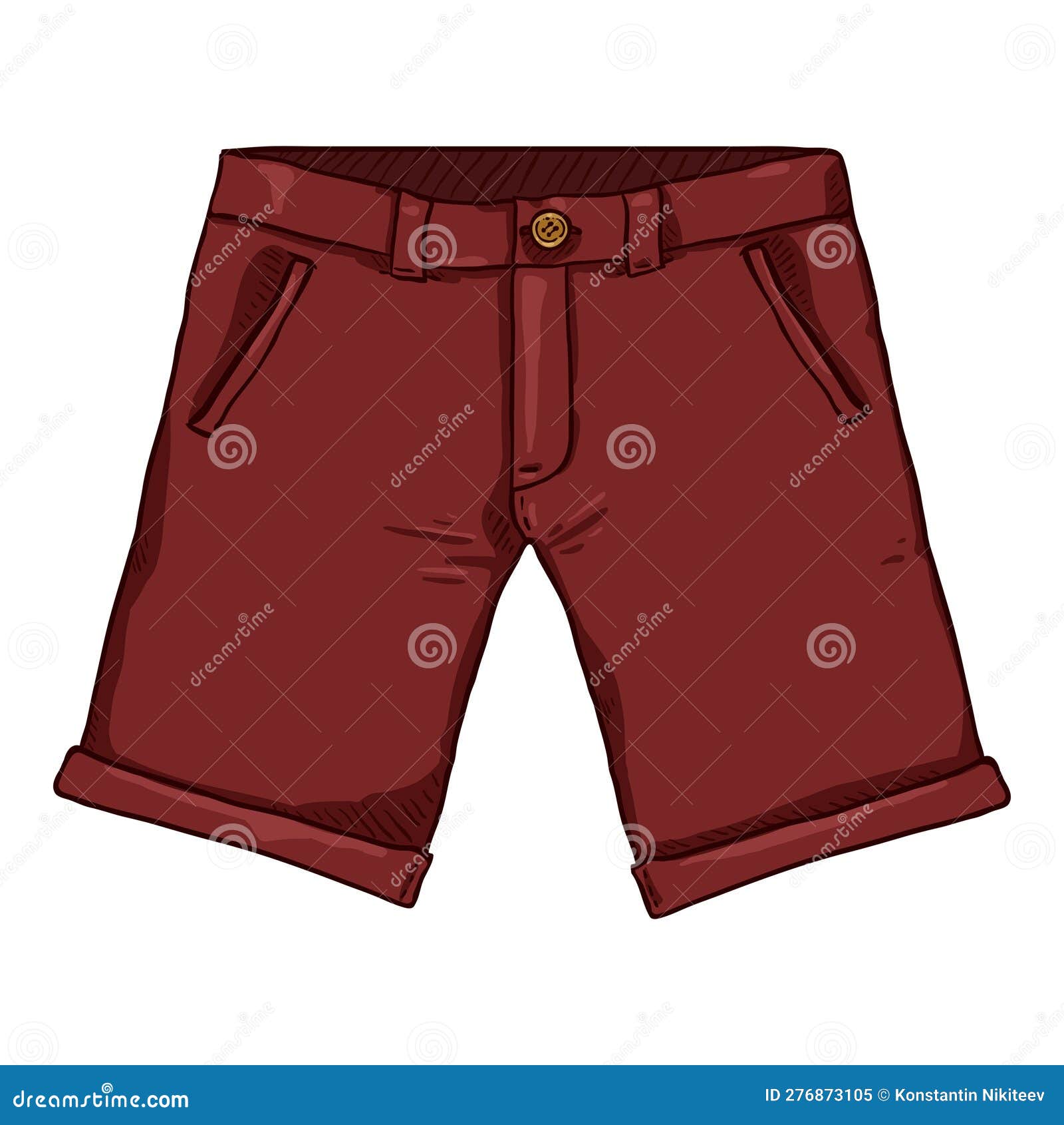 Vector Cartoon Red Casual Shorts Stock Vector - Illustration of junior ...