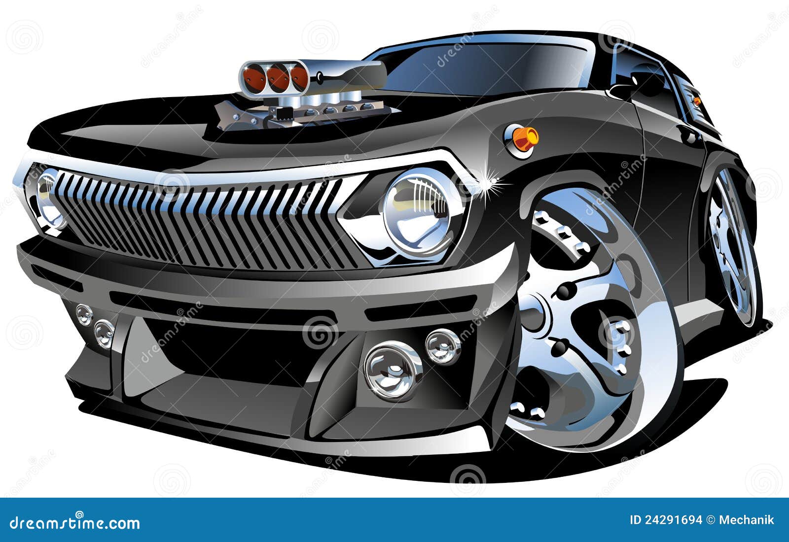 Vector Cartoon Retro Hot Rod Stock Vector - Illustration of restoring ...