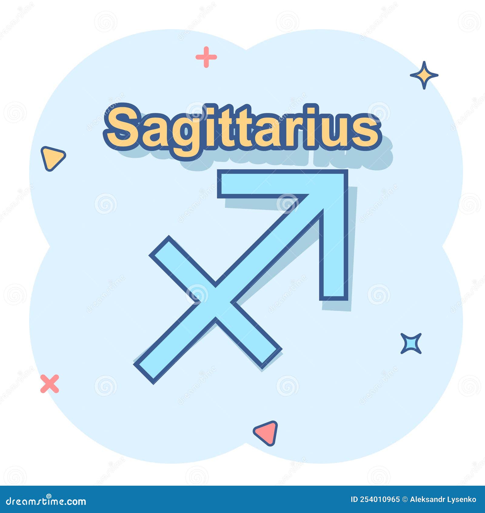 Vector Cartoon Sagittarius Zodiac Icon In Comic Style Astrology Sign