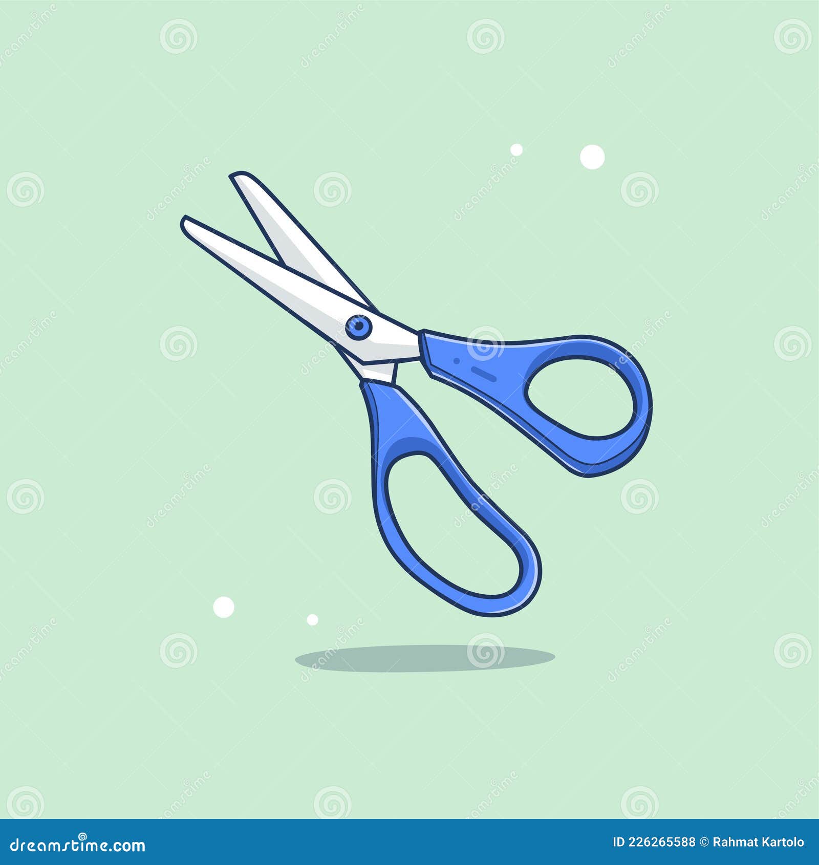 Vector cartoon scissors stock vector. Illustration of hand - 226265588
