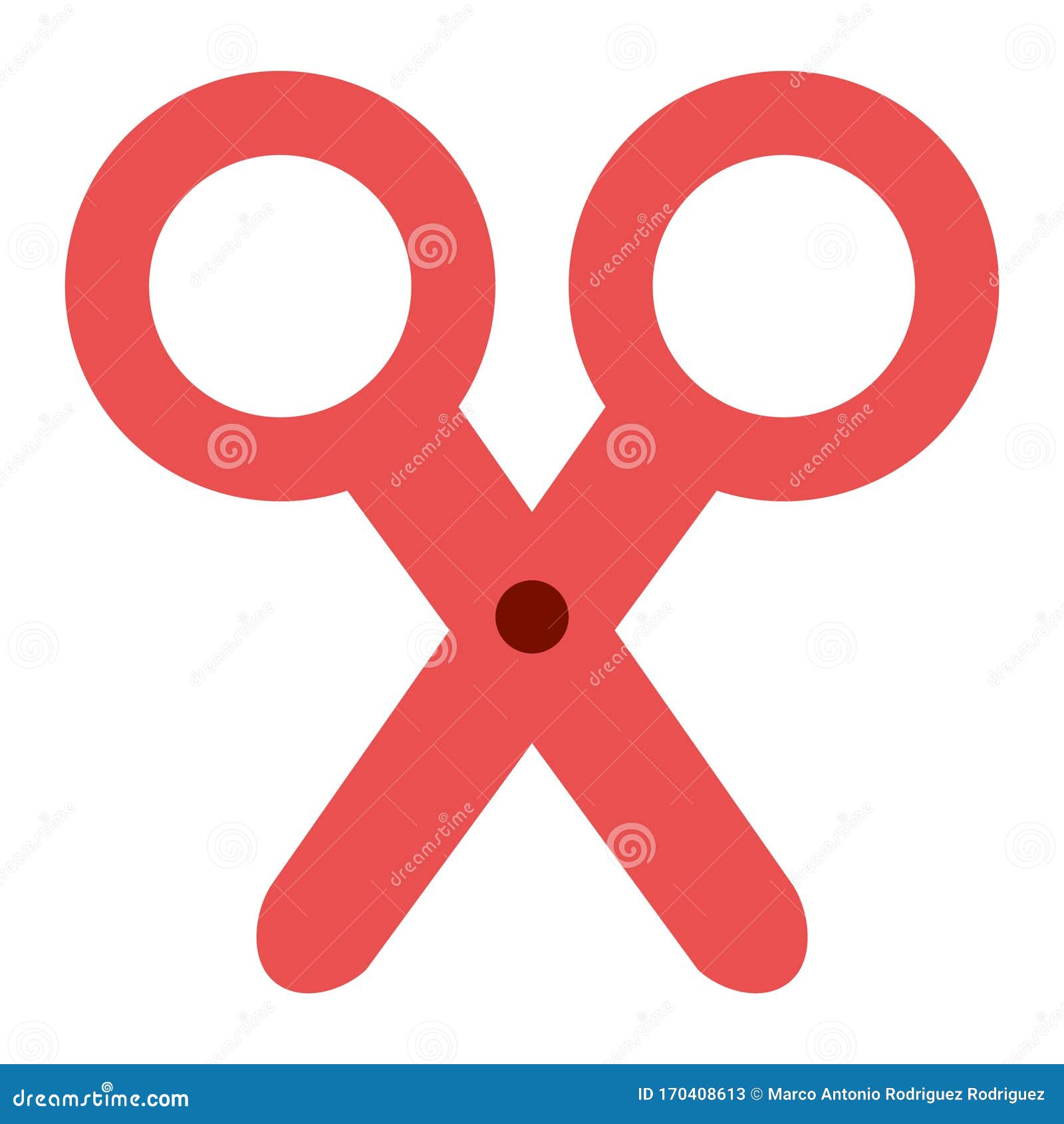 Cartoon Scissors Isolated on White Background Stock Illustration ...