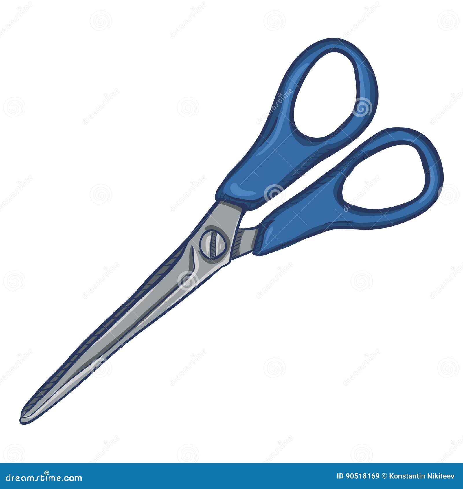 Vector Cartoon Scissors on White Background Stock Vector - Illustration ...
