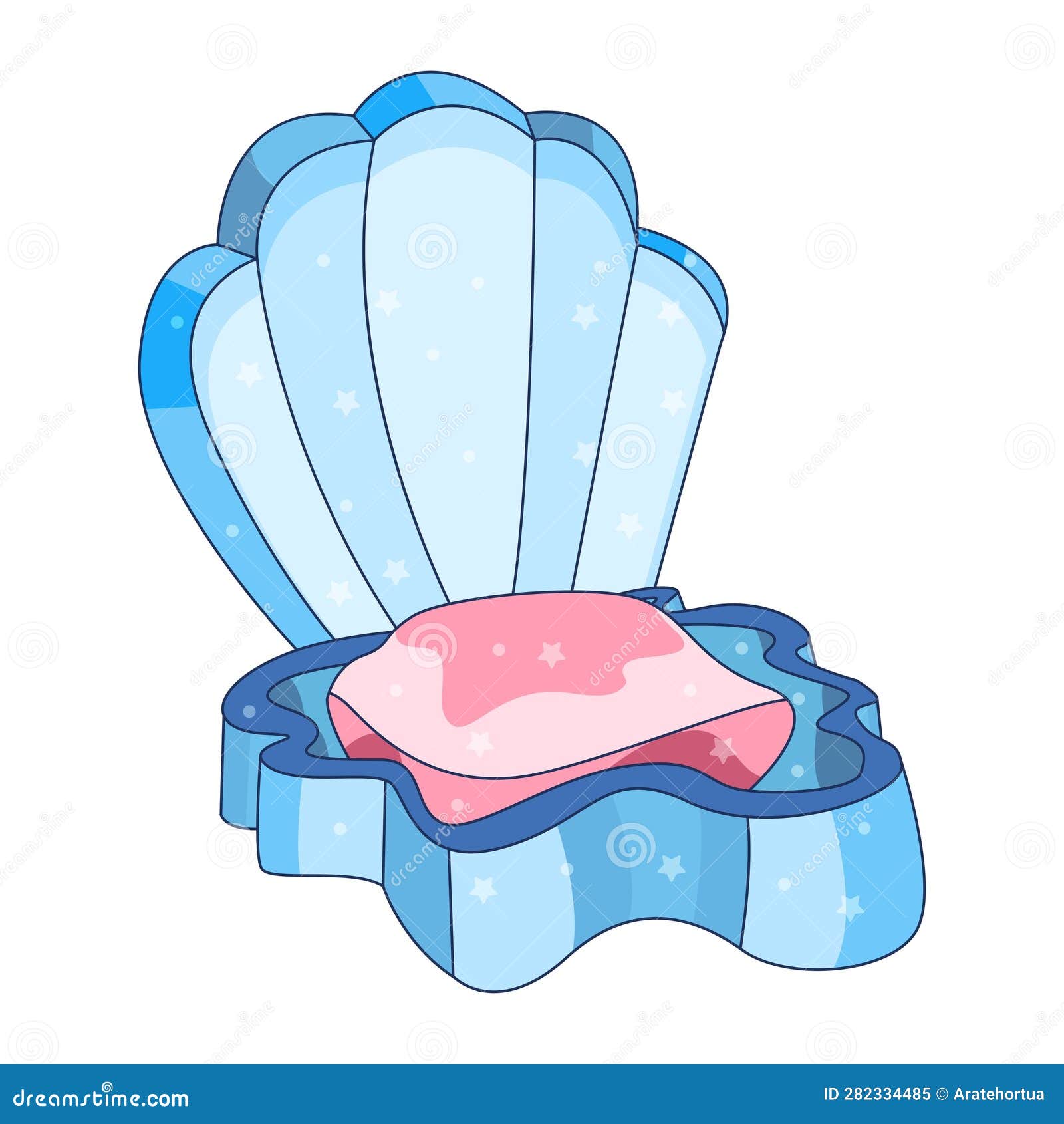 Vector Cartoon Sea Shell Character Isolated Illustration Stock Vector ...