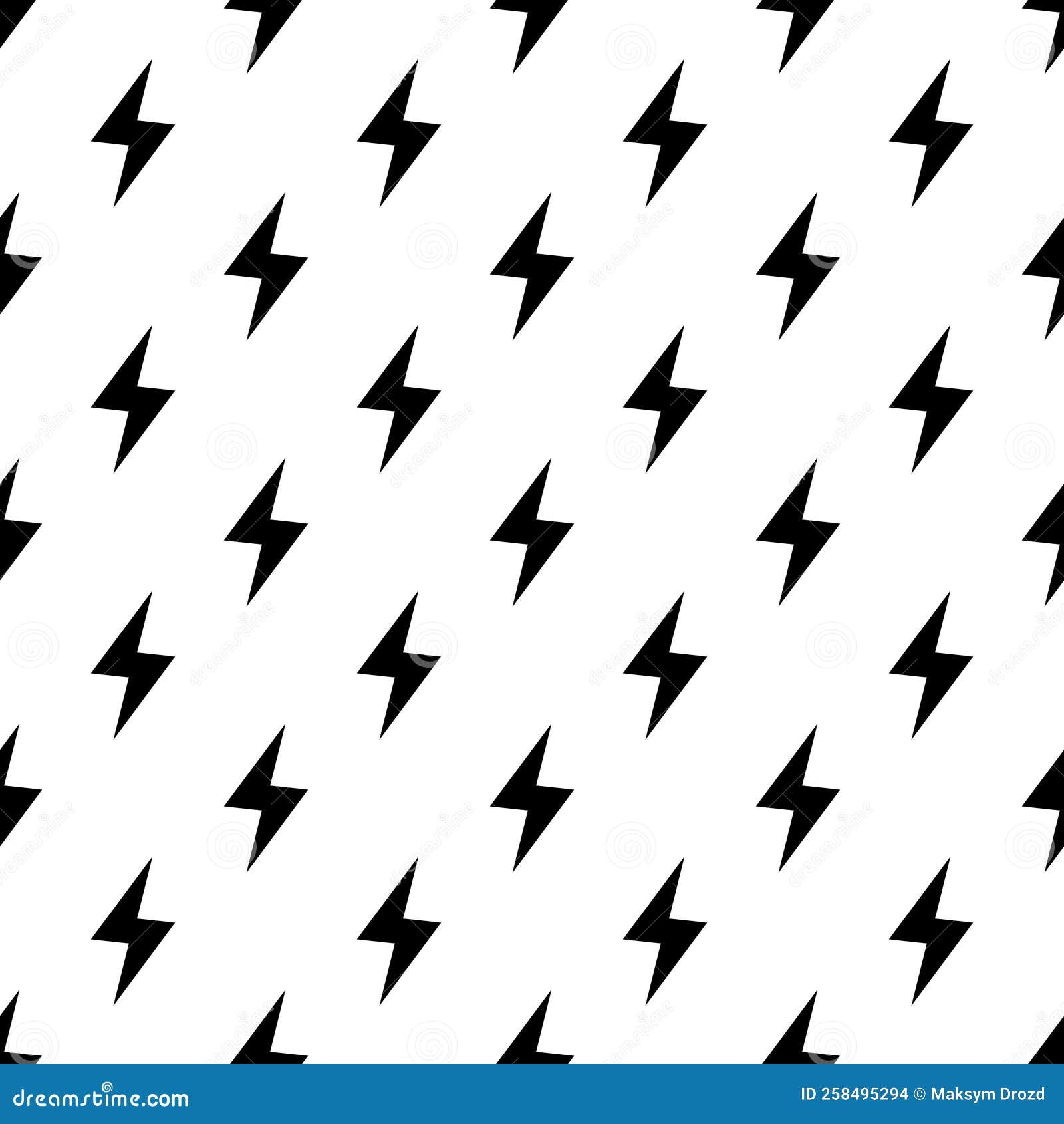 Vector Cartoon Seamless Pattern with Flash Lightning Print. Abstract ...
