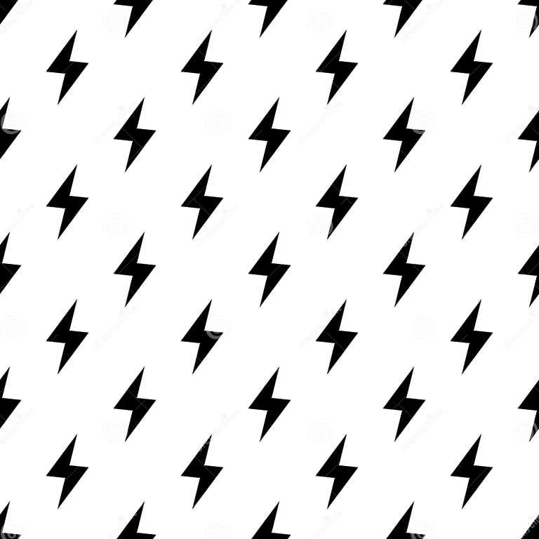 Vector Cartoon Seamless Pattern with Flash Lightning Print. Abstract ...