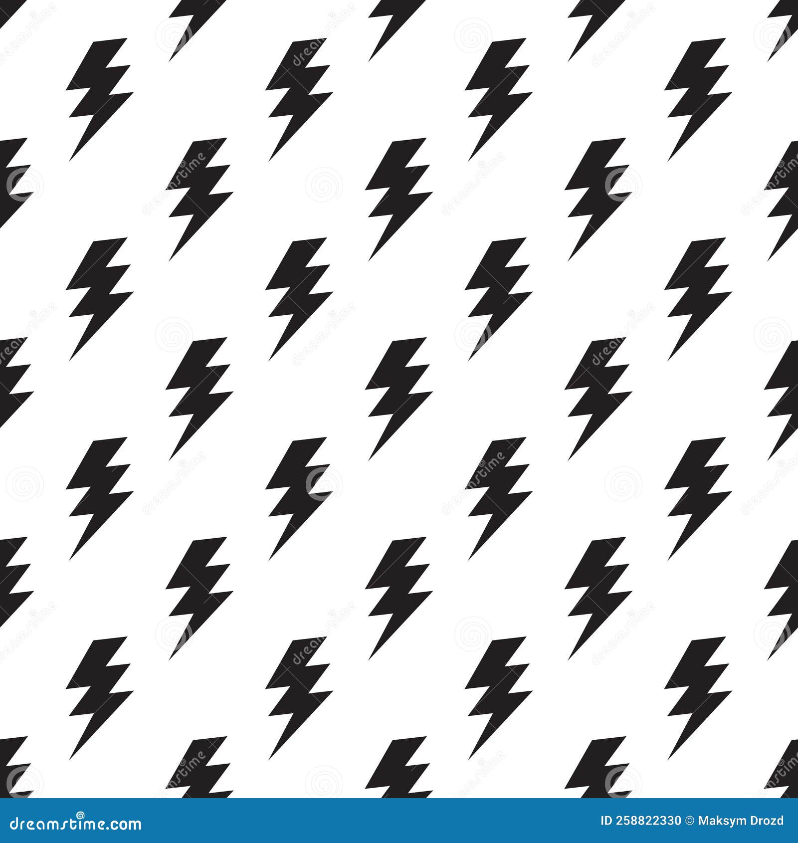 Vector Cartoon Seamless Pattern with Flash Lightning Print. Abstract ...