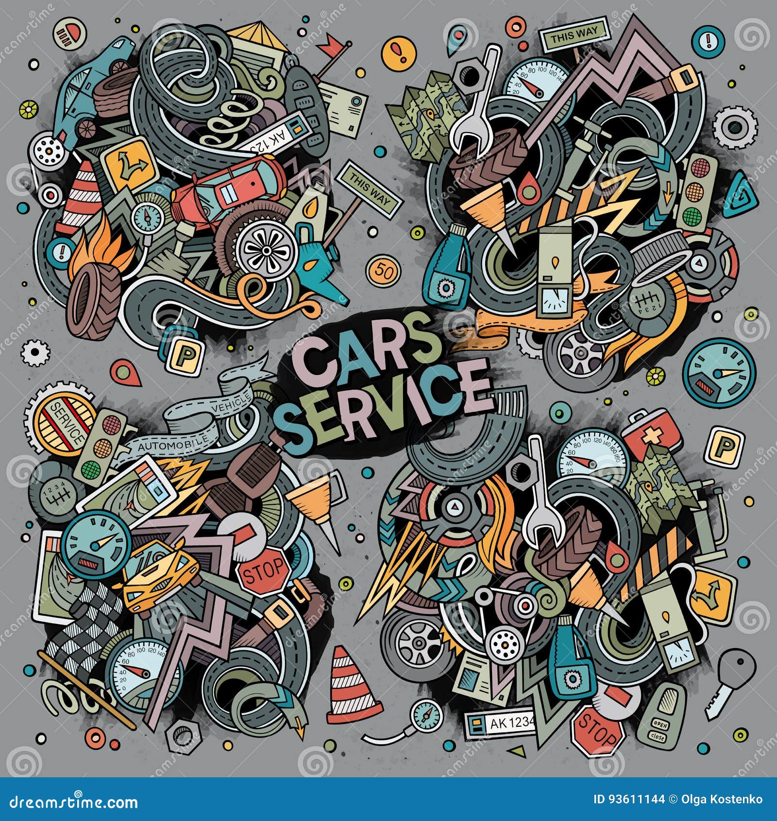 Vector Cartoon Set of Automobile Designs Stock Vector - Illustration of ...