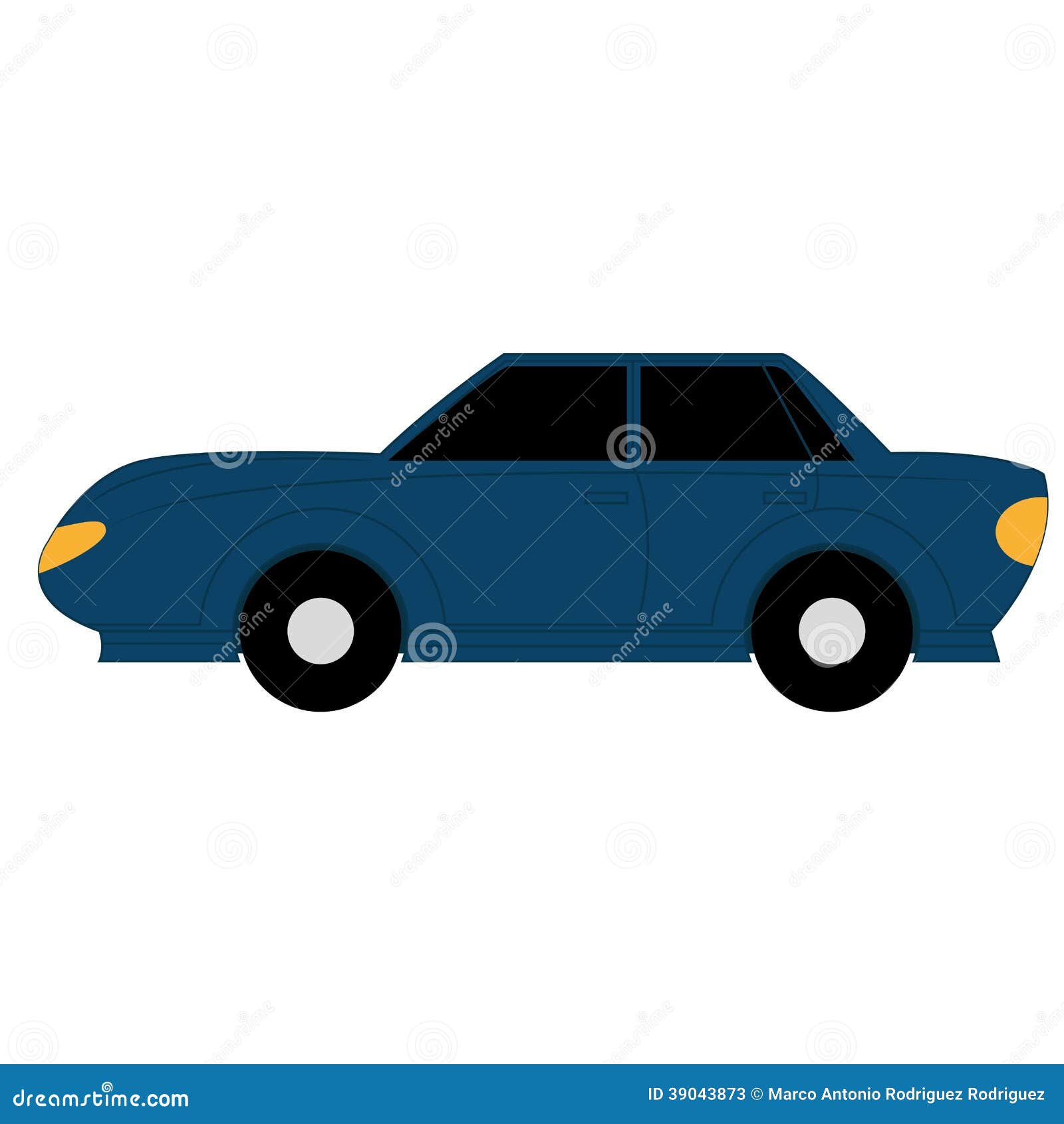 Vector Cartoon Simple Car on White Background Stock Vector ...