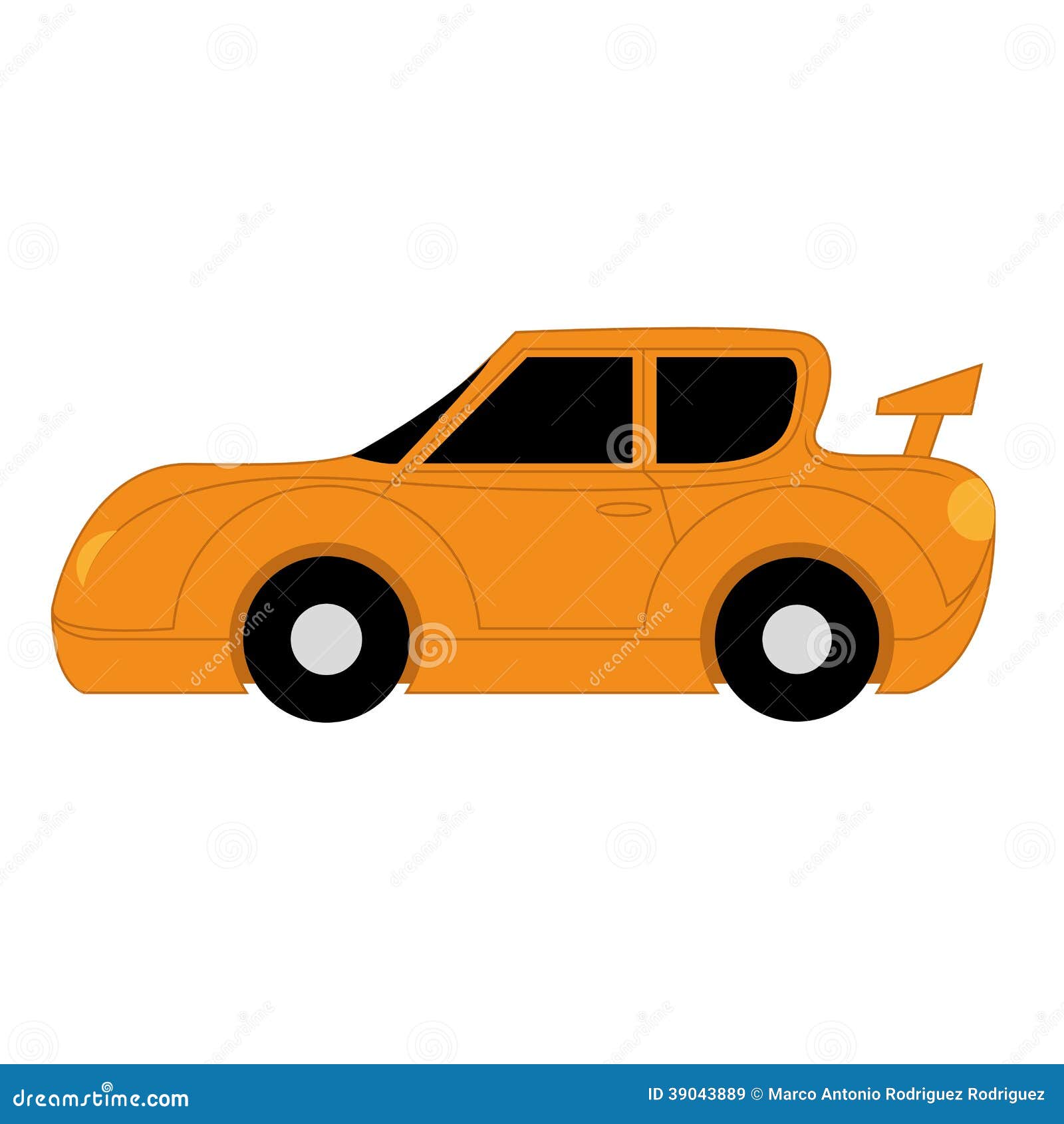 Vector Cartoon Simple Car on White Background Stock Vector ...