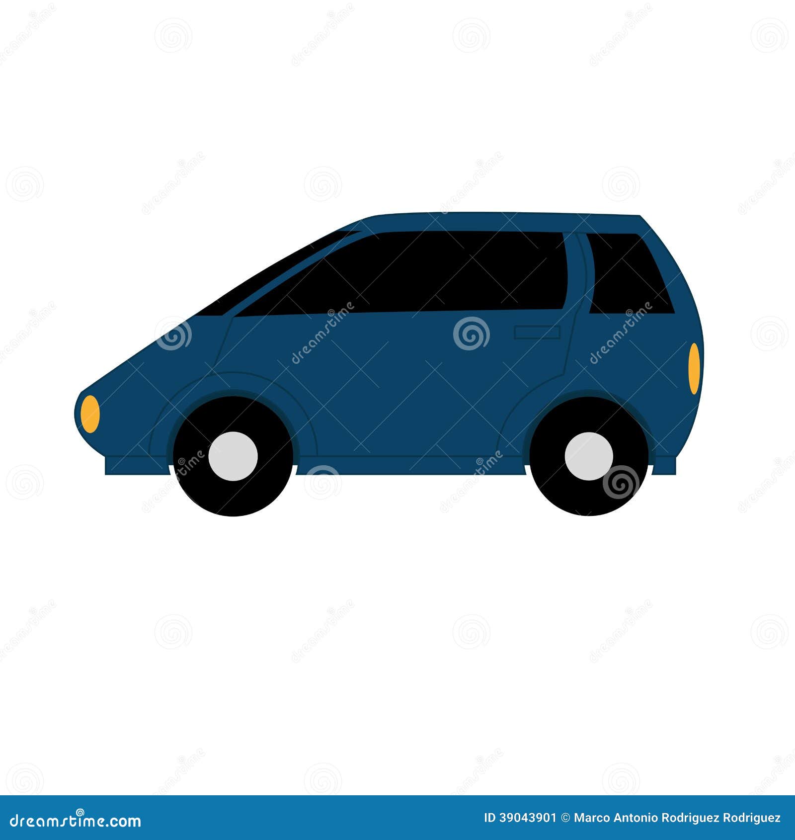 Vector Cartoon Simple Car on White Background Stock Vector ...