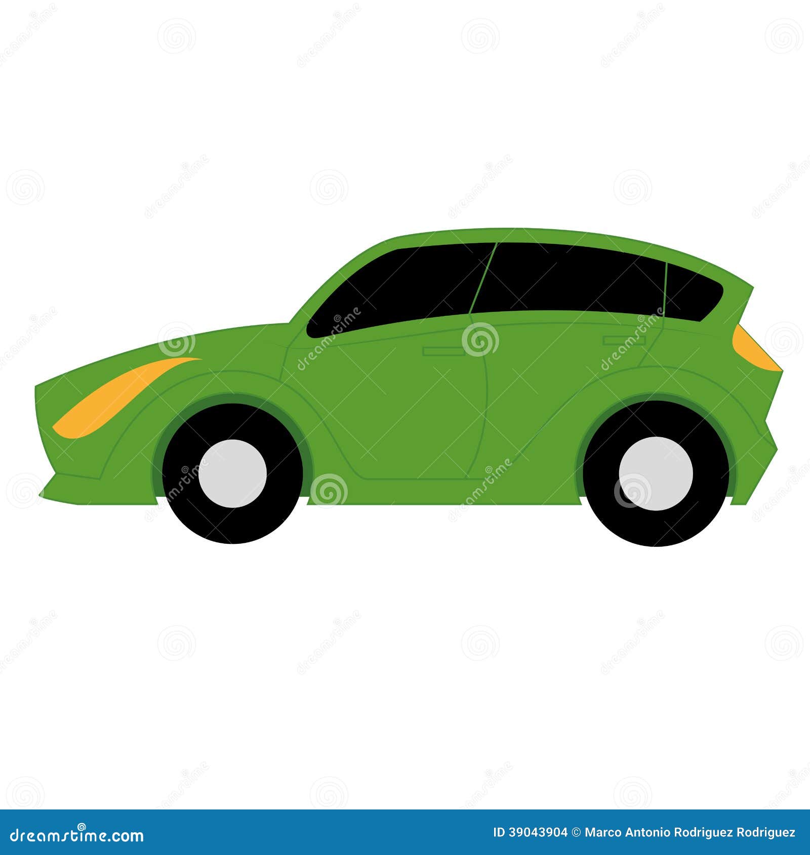 Vector Cartoon Simple Car on White Background Stock Vector ...