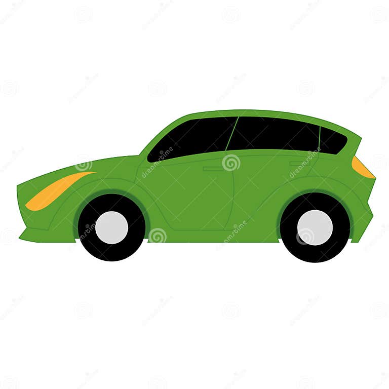 Vector Cartoon Simple Car on White Background Stock Vector ...