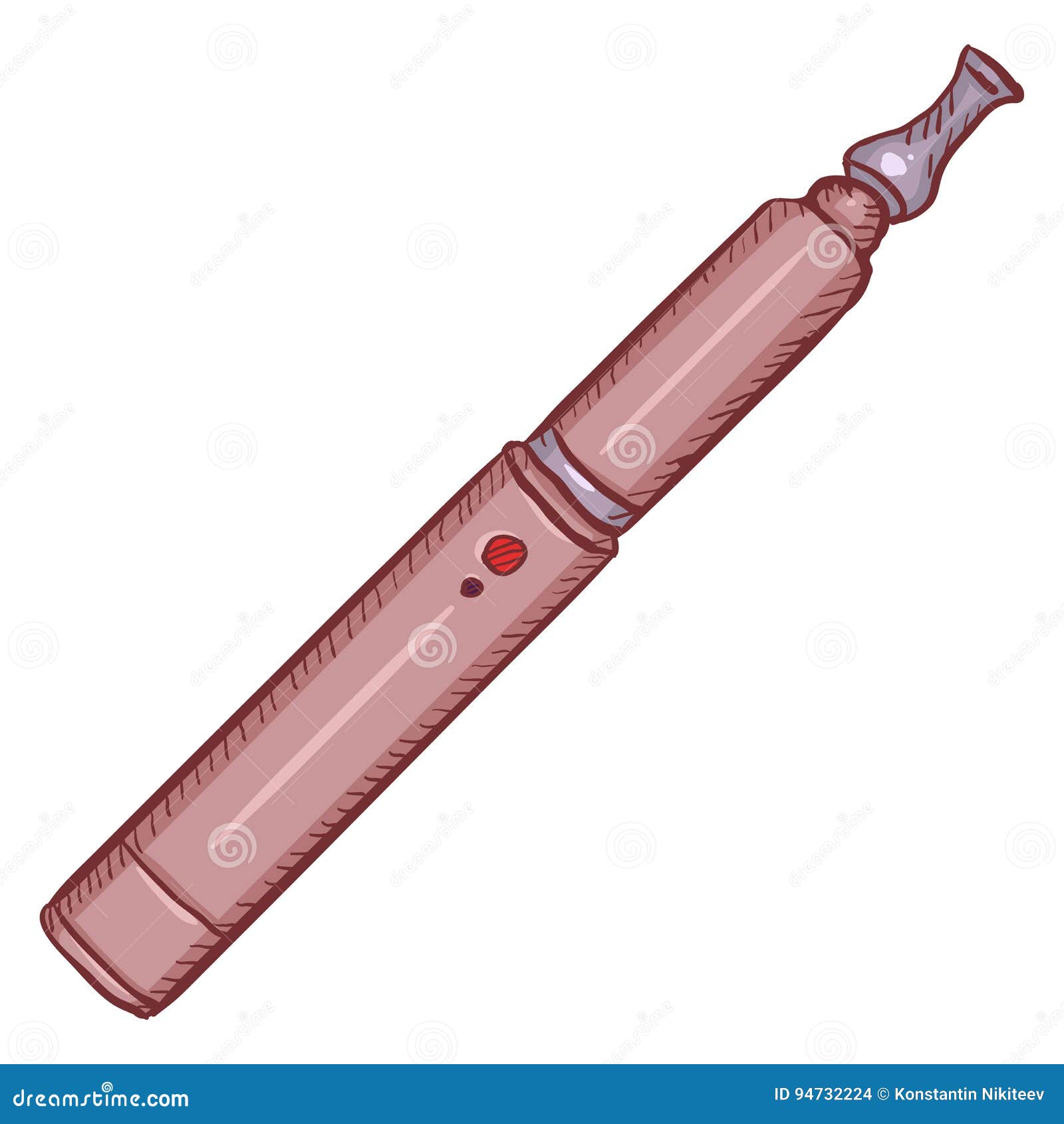 Vector Cartoon Single Electronic Cigarette Stock Vector - Illustration ...