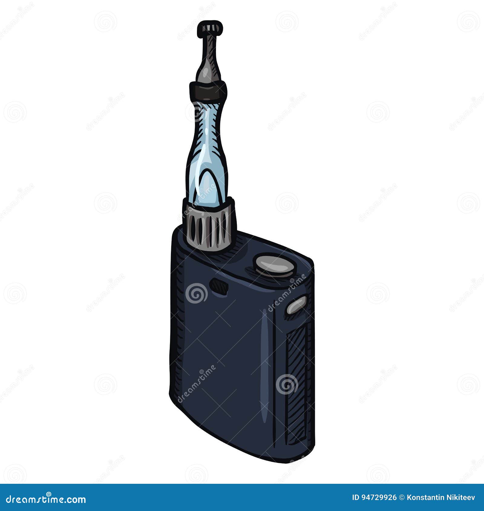 Vector Cartoon Single Electronic Cigarettes. Vape Equipment. Stock ...