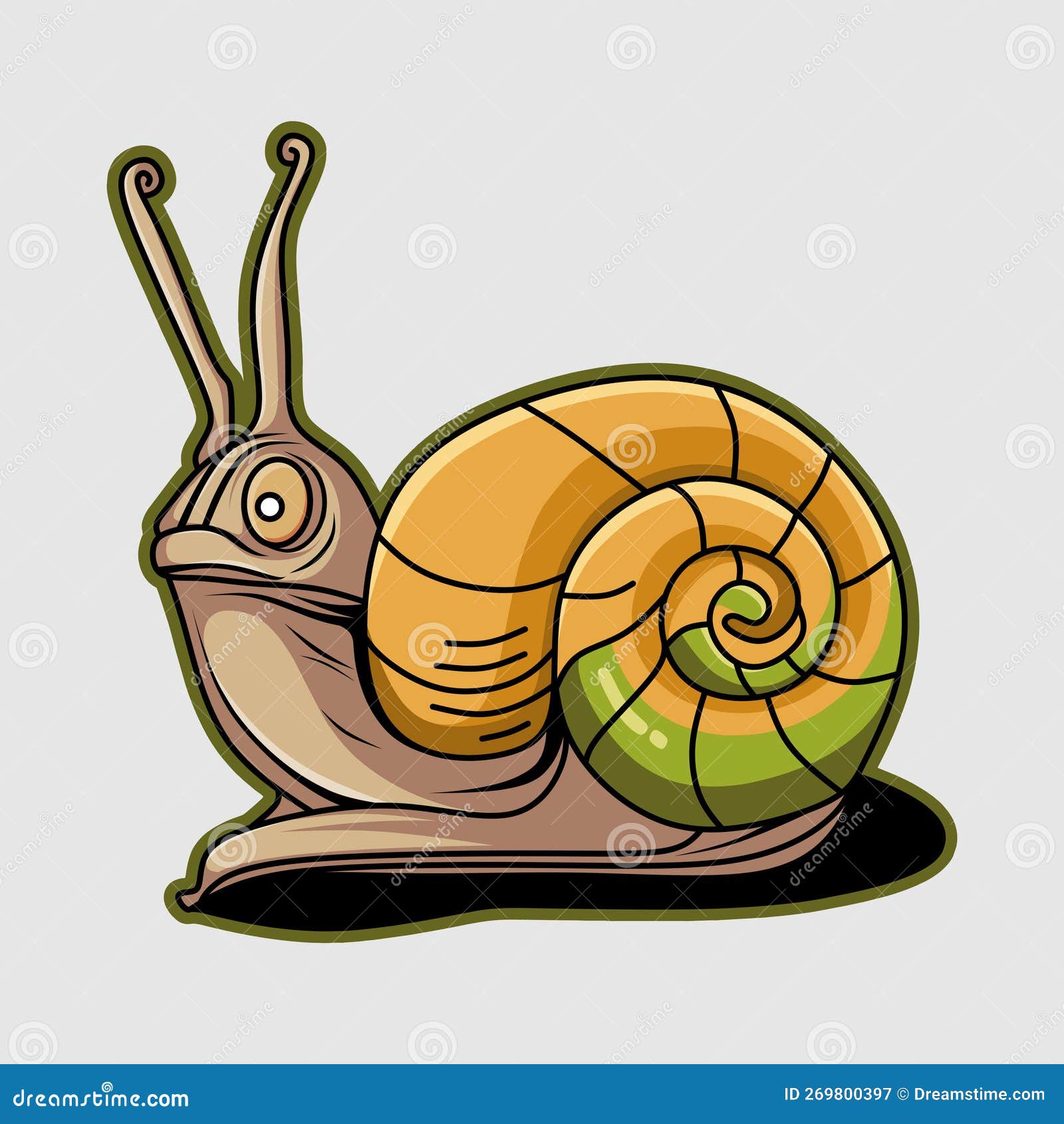 Vector Cartoon Snail Drawing Stock Vector - Illustration of icon, small ...