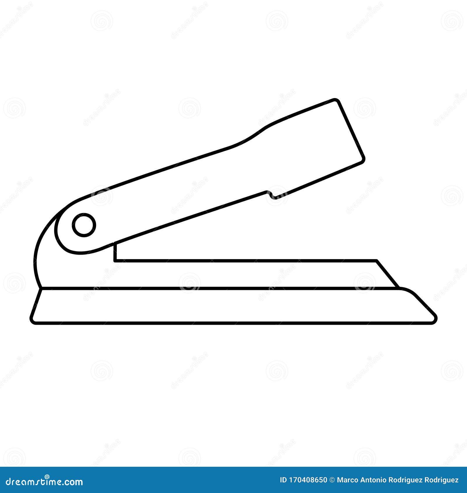 Cartoon Stapler Icon Isolated on White Background Stock Illustration ...