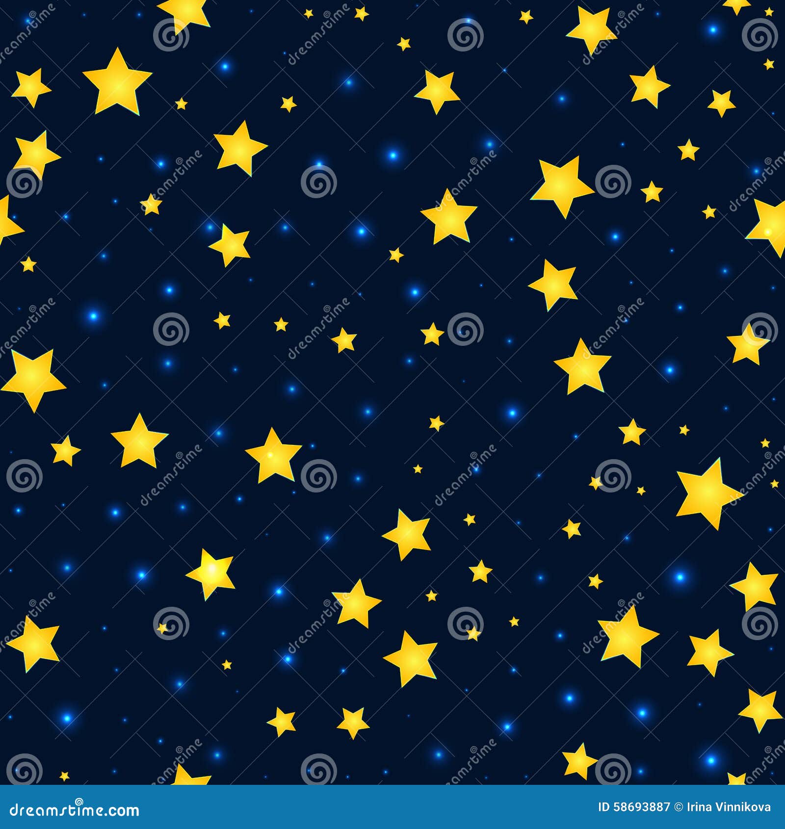 Cartoon Stars In The Sky