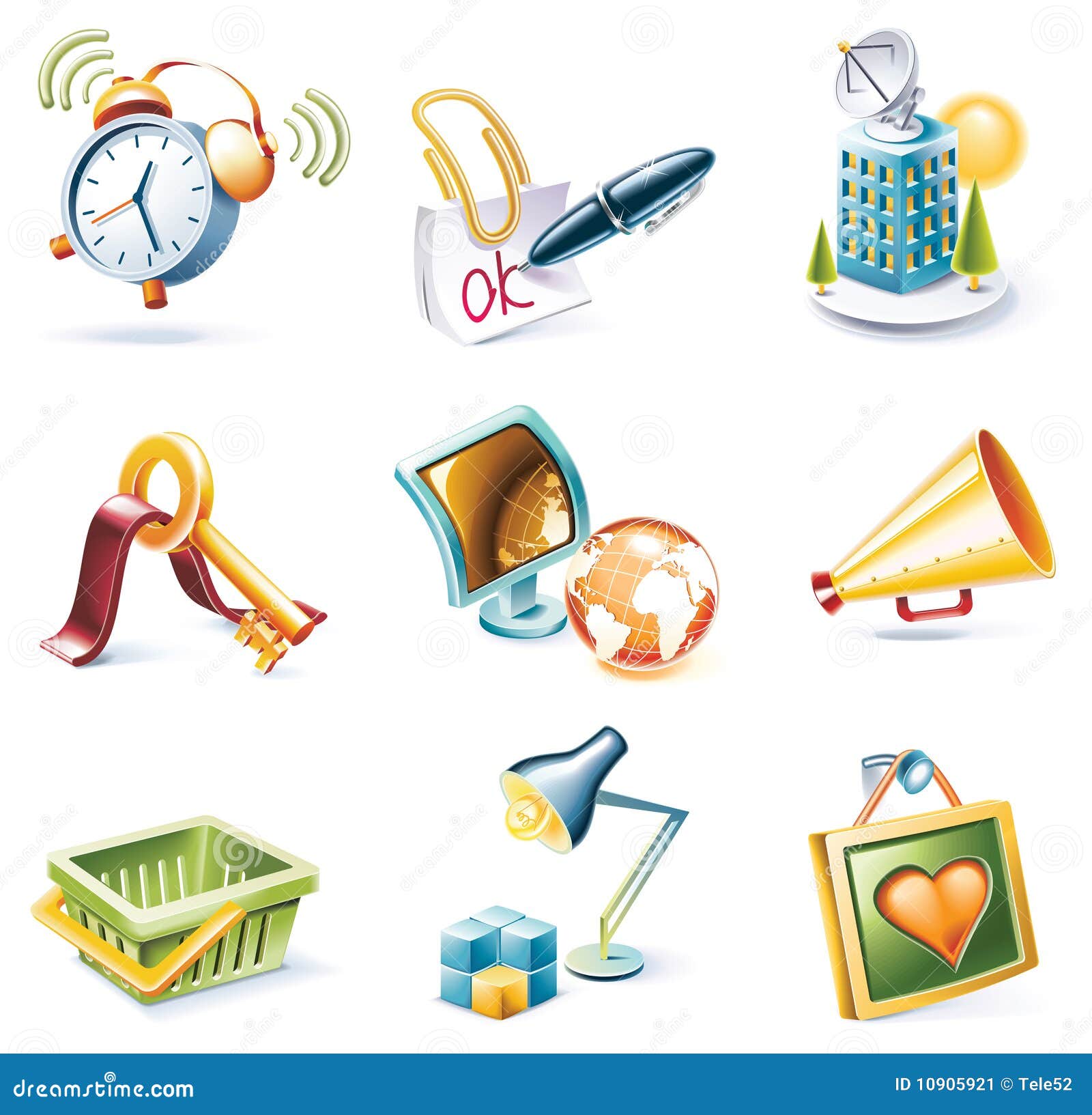 Vector Cartoon Style Icon Set. Part 9 Stock Vector - Illustration of ...