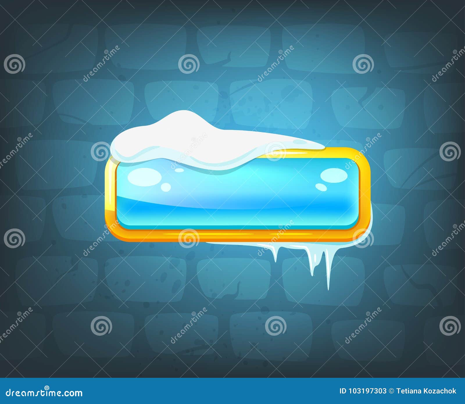 Game long ice blue button stock vector. Illustration of board - 103197303