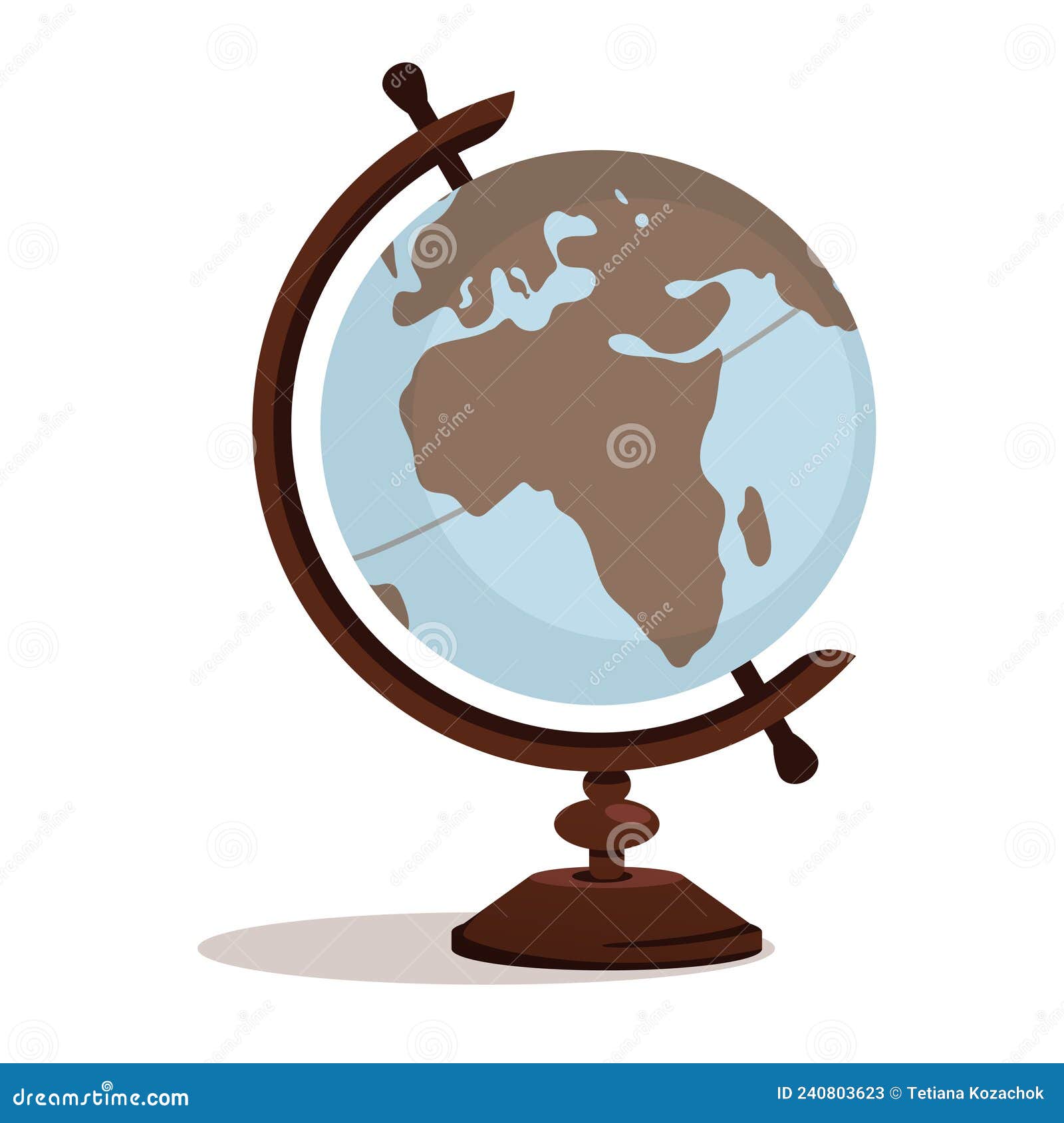 Vector Cartoon Style Illustration of a Globe Stock Vector ...