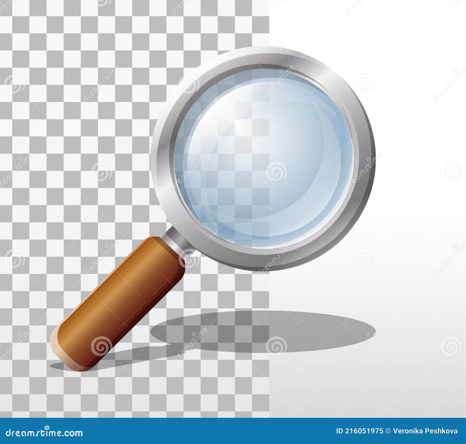 Vector Cartoon Style Magnifying Glass Isolated on White Stock Vector ...
