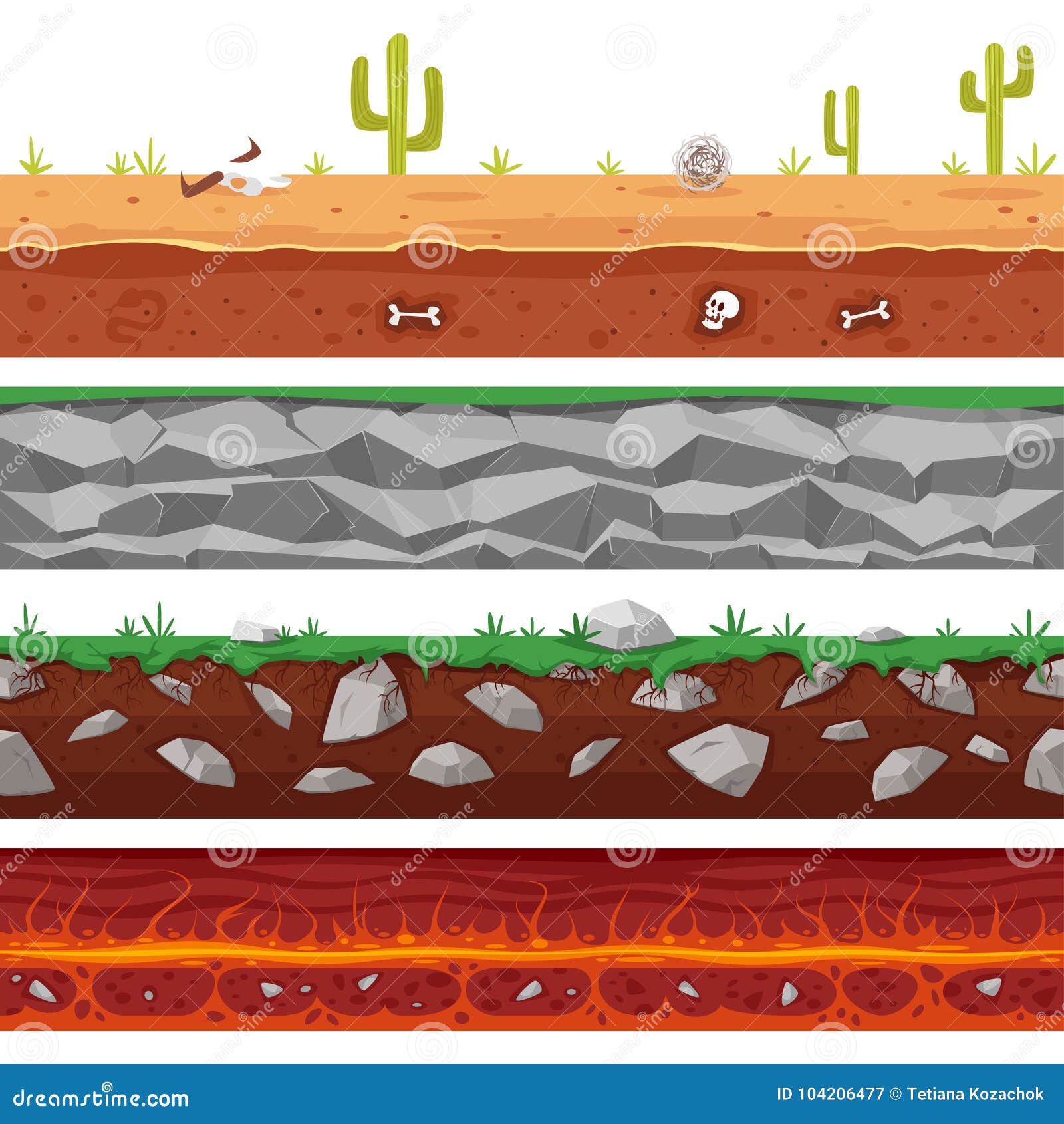 Different seamless grounds stock vector. Illustration of abstract ...