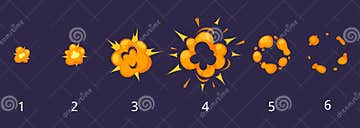 Explosion Frames for Animation Stock Vector - Illustration of design ...