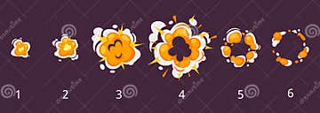 Explosion Frames for Animation Stock Vector - Illustration of attack ...