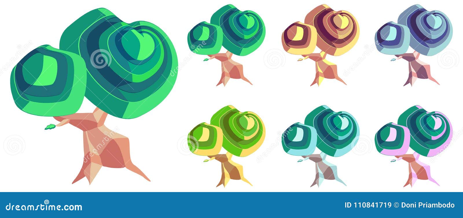 Vector Cartoon style Tree stock vector. Illustration of graphic - 110841719