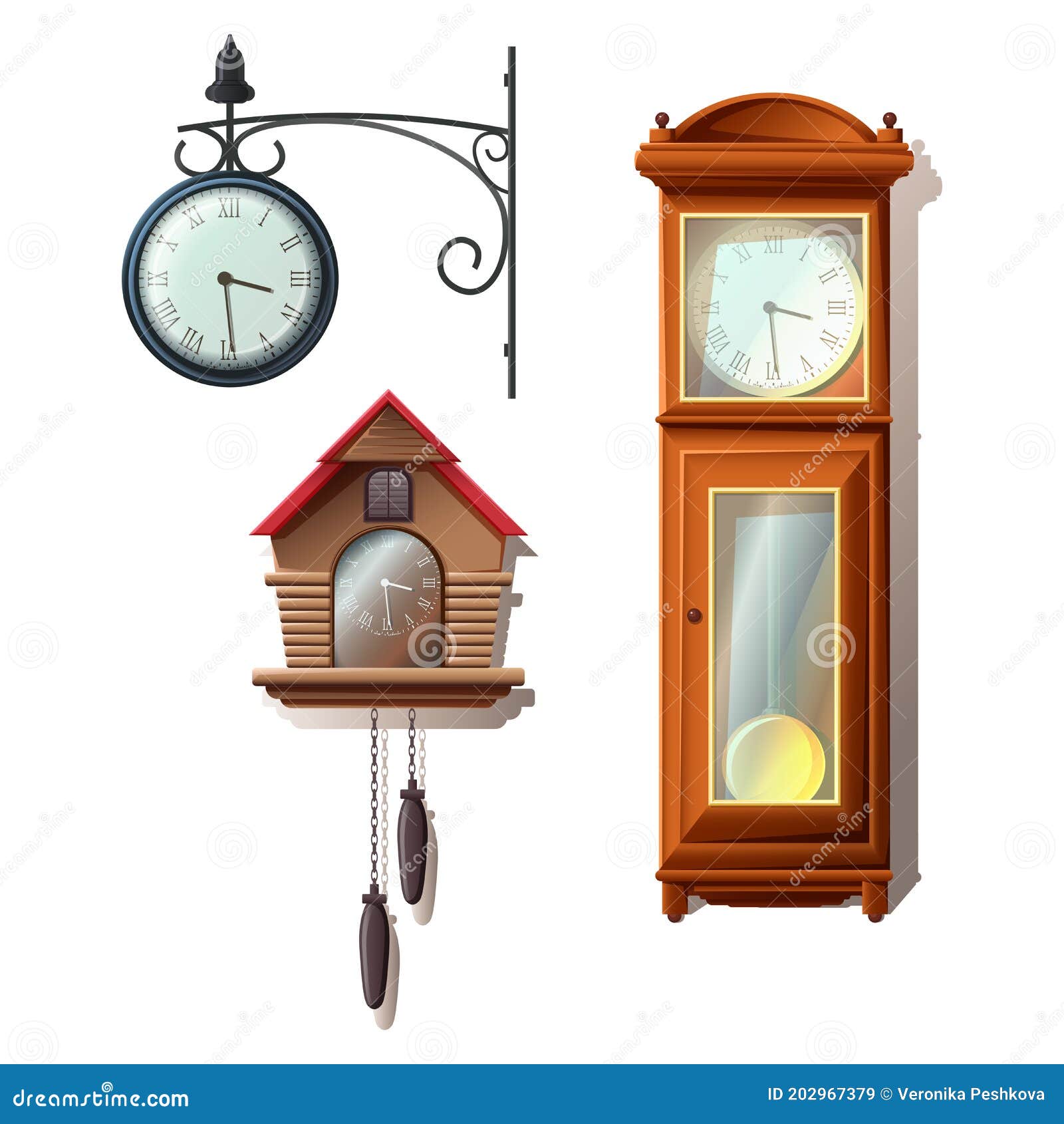 Collection Of Wall Meters With Different Images. Stickers For Measuring ...