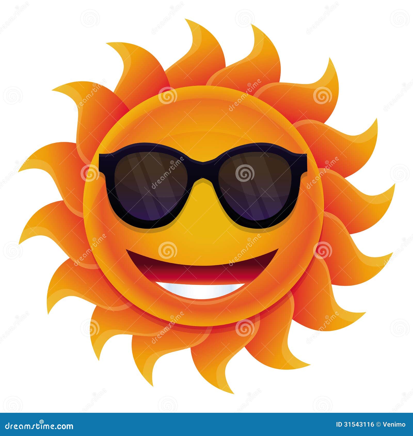 Vector cartoon sun stock vector. Illustration of circle - 31543116