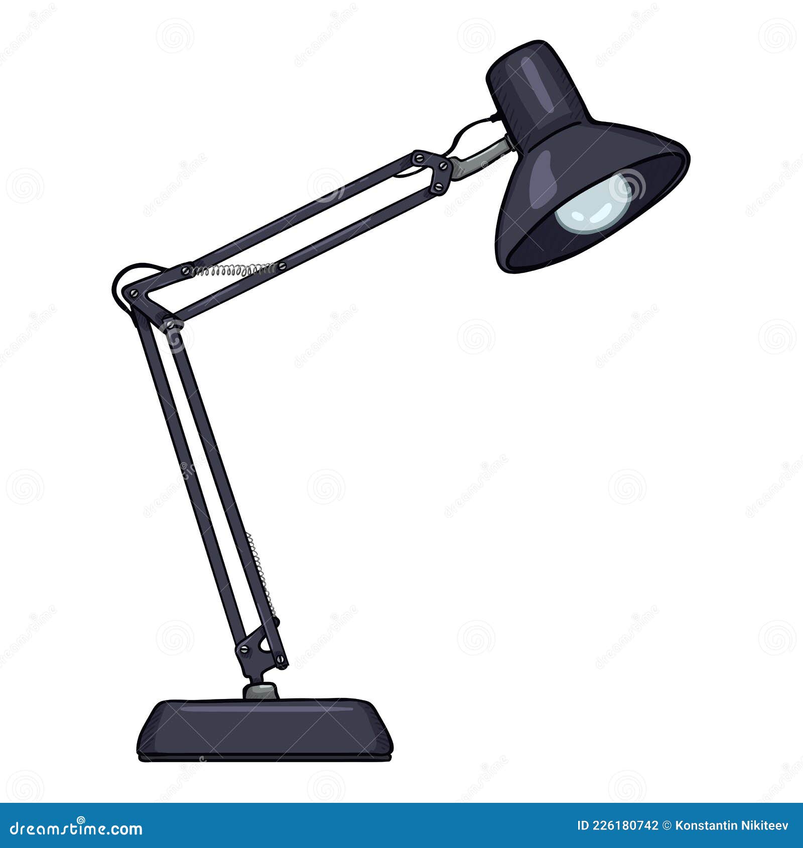 Vector Cartoon Table Lamp Illustration Stock Vector - Illustration of ...