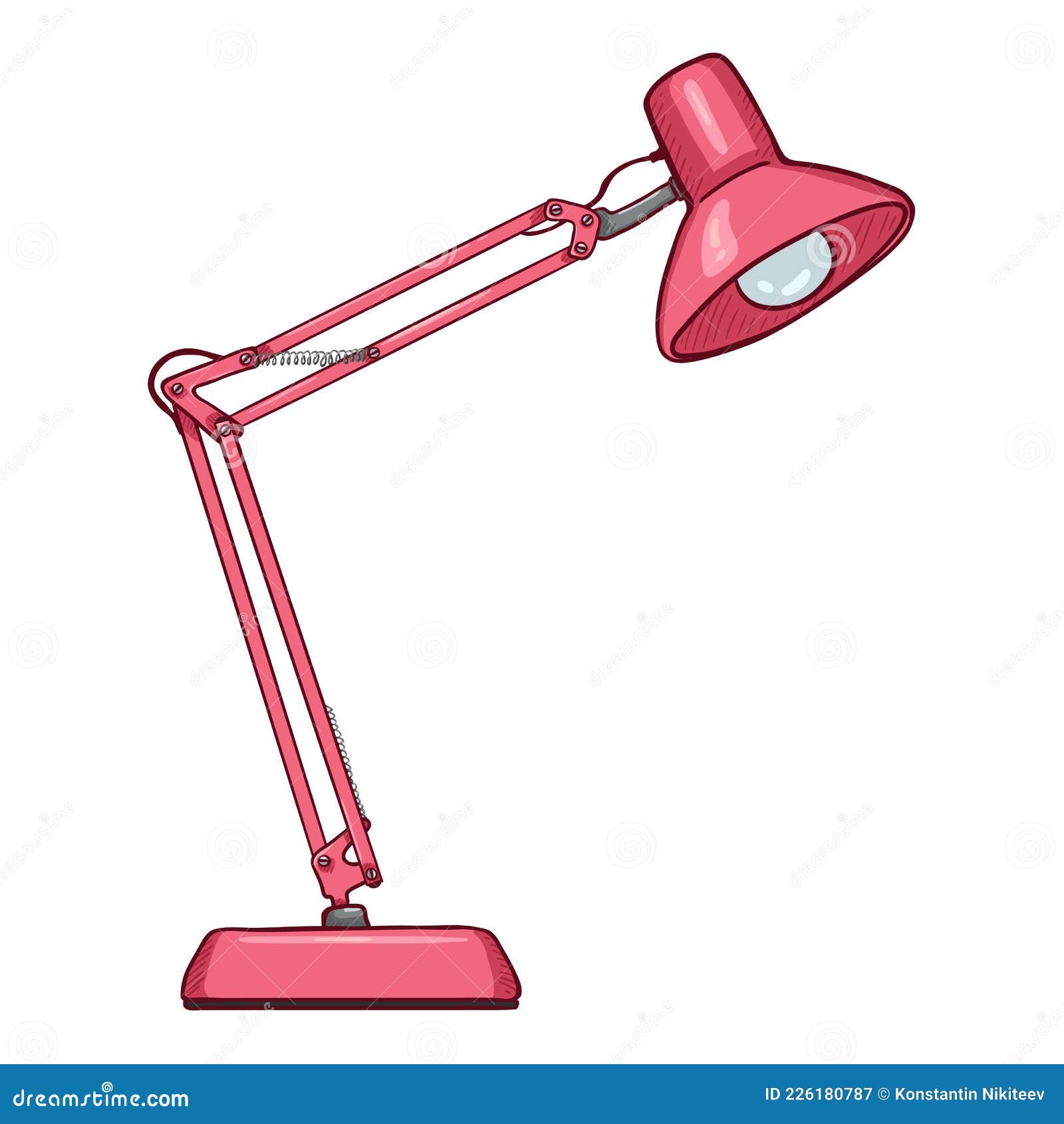 Vector Cartoon Table Lamp Illustration Stock Vector - Illustration of ...
