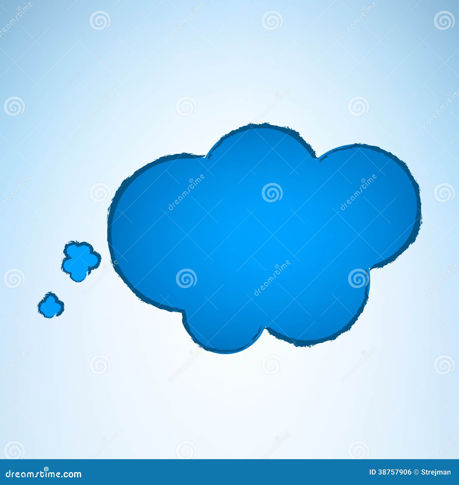Vector Cartoon Thought Bubble Stock Vector - Illustration of discussion ...