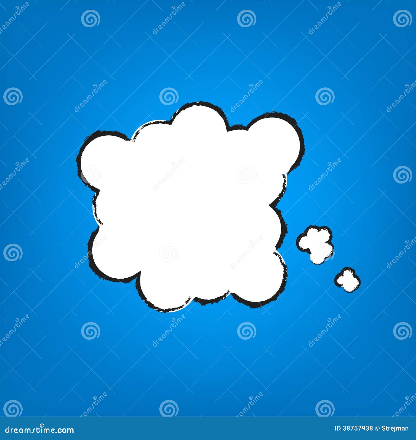 Vector Cartoon Thought Bubble Stock Vector - Illustration of drawing ...