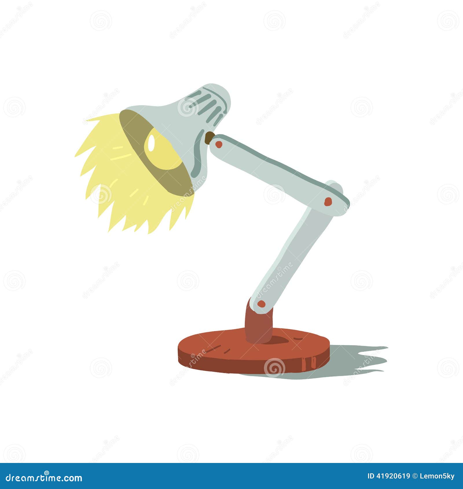 Vector Cartoon Tiny Cute Lamp Icon. Stock Vector - Illustration of ...
