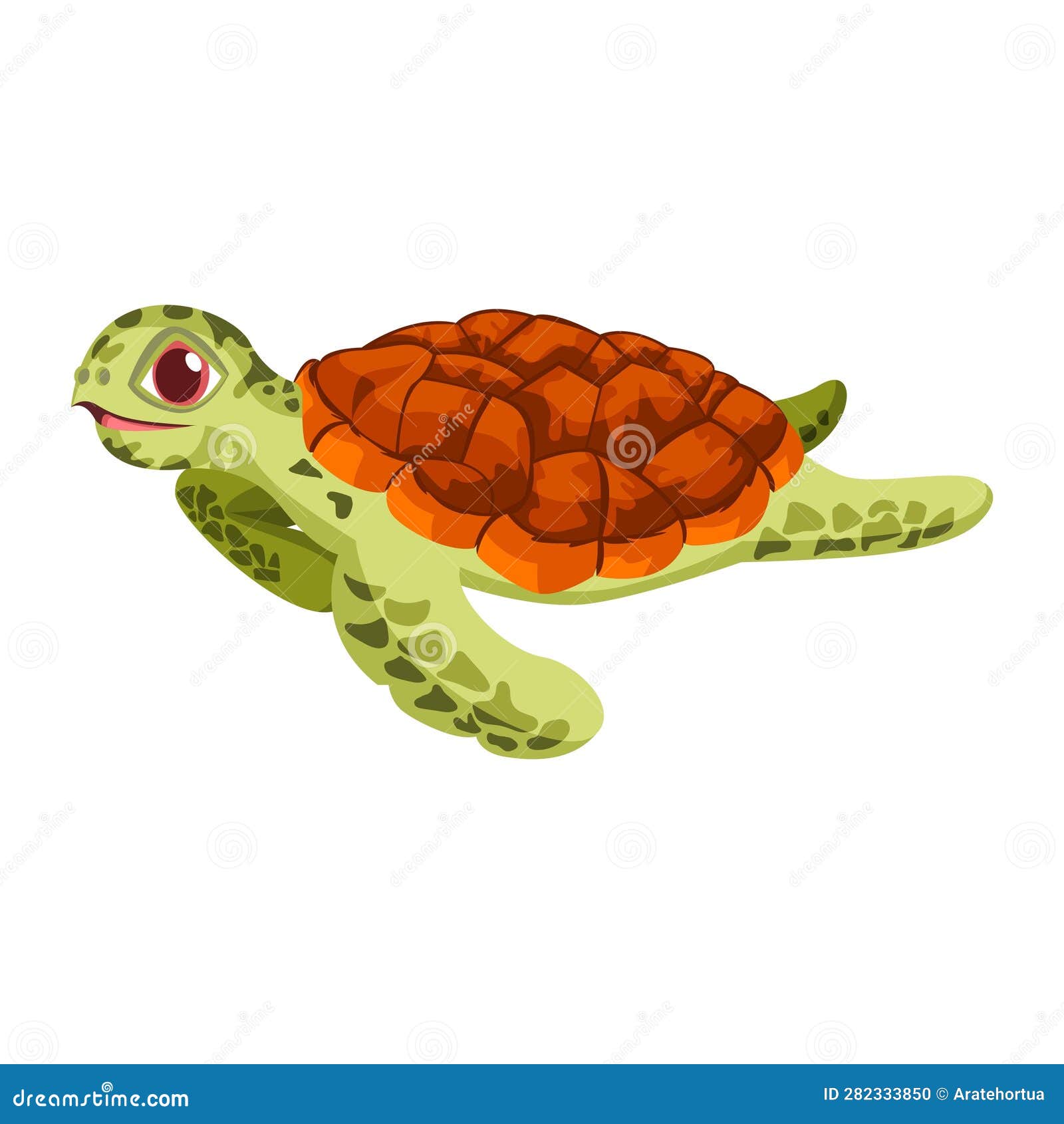 Vector Cartoon Tortoise Character Isolated Illustration Stock Vector ...