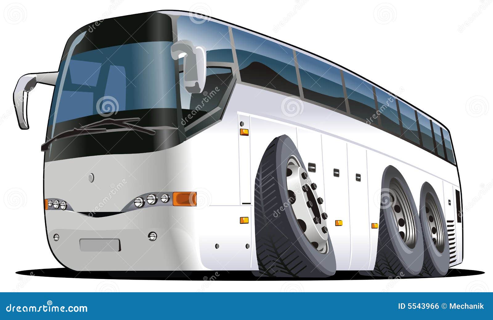 Vector Cartoon Tourist Bus | CartoonDealer.com #5543966