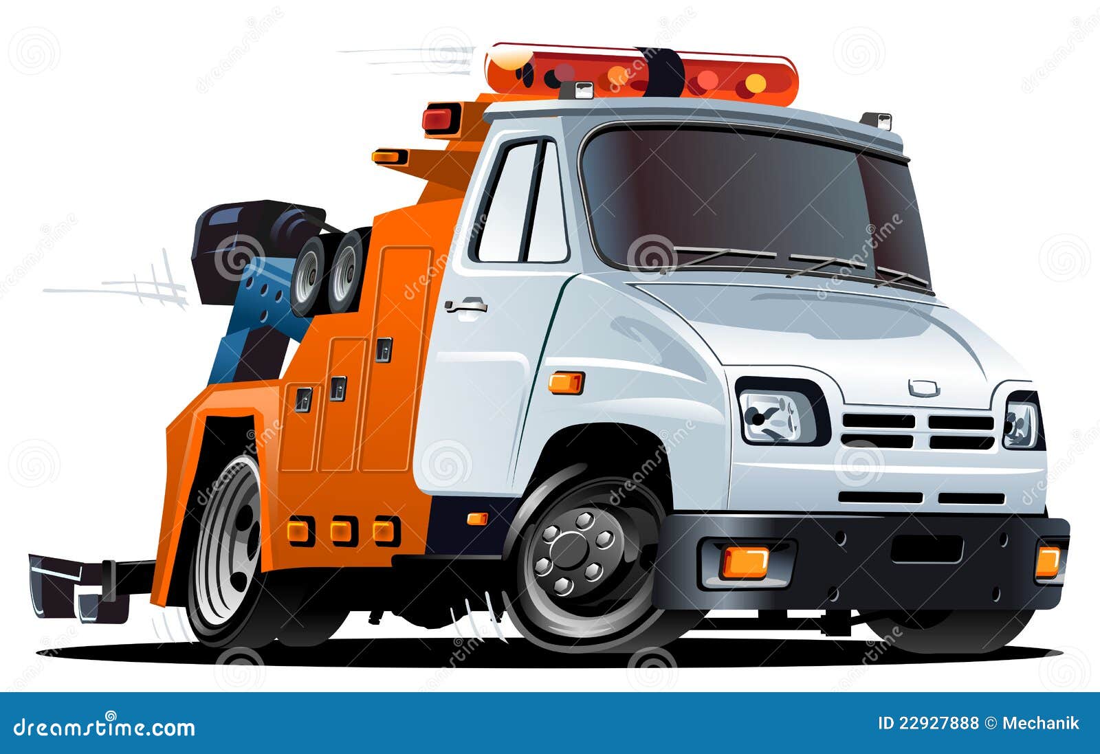 Vector cartoon tow truck stock vector. Illustration of professional ...