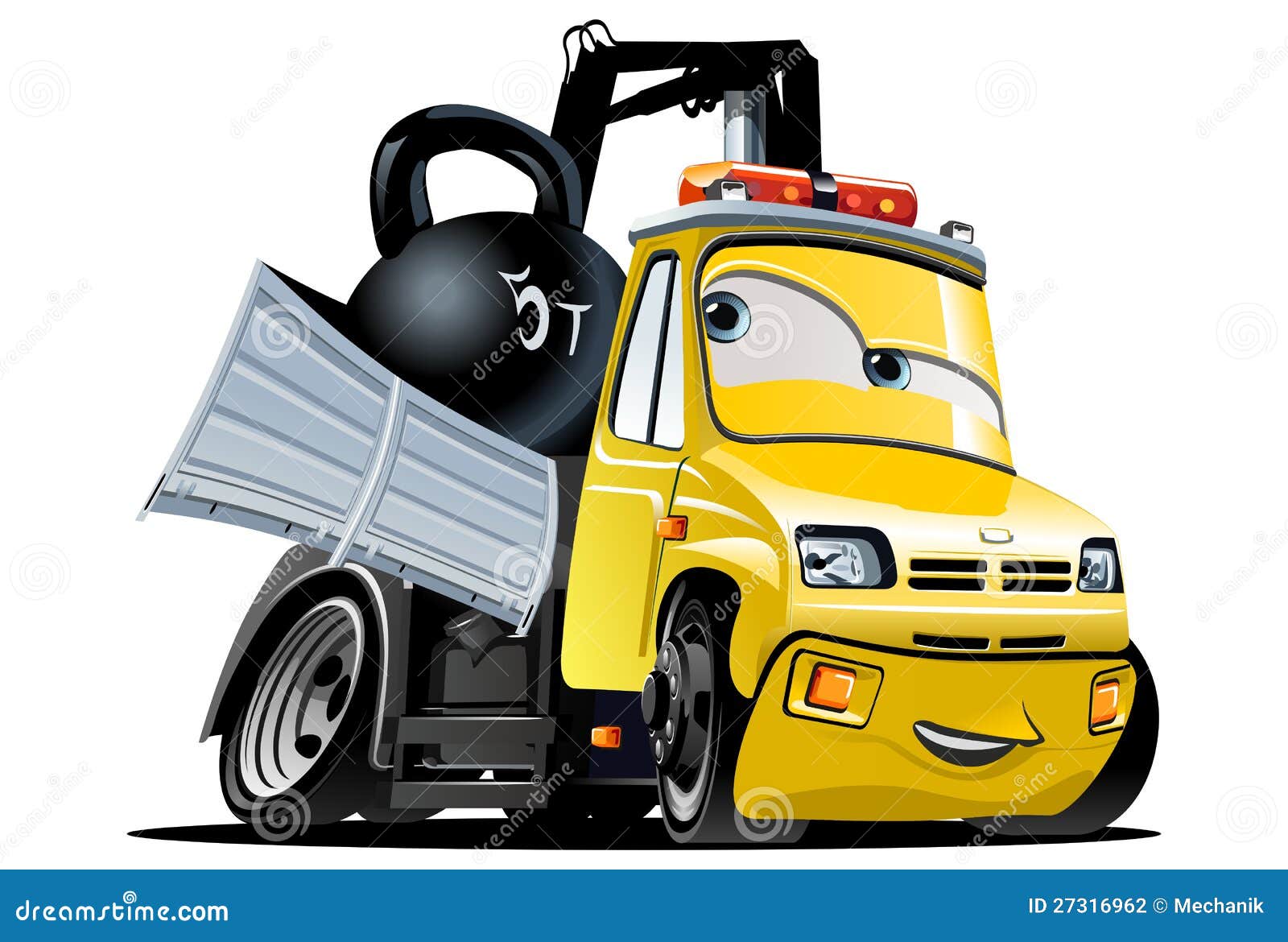 Vector Cartoon Tow Truck stock vector. Illustration of mechanic - 27316962